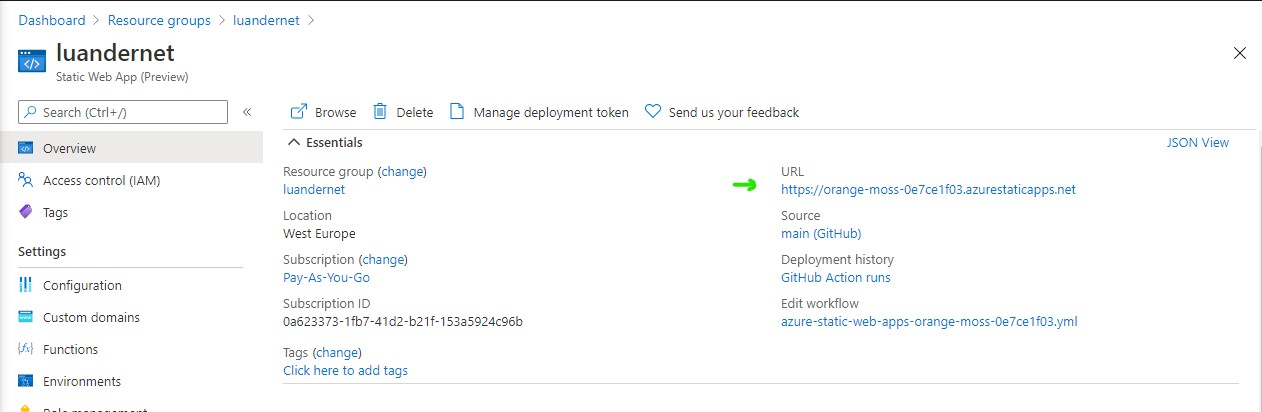 Deploying Jekyll Site To Azure Static Web Apps Luander